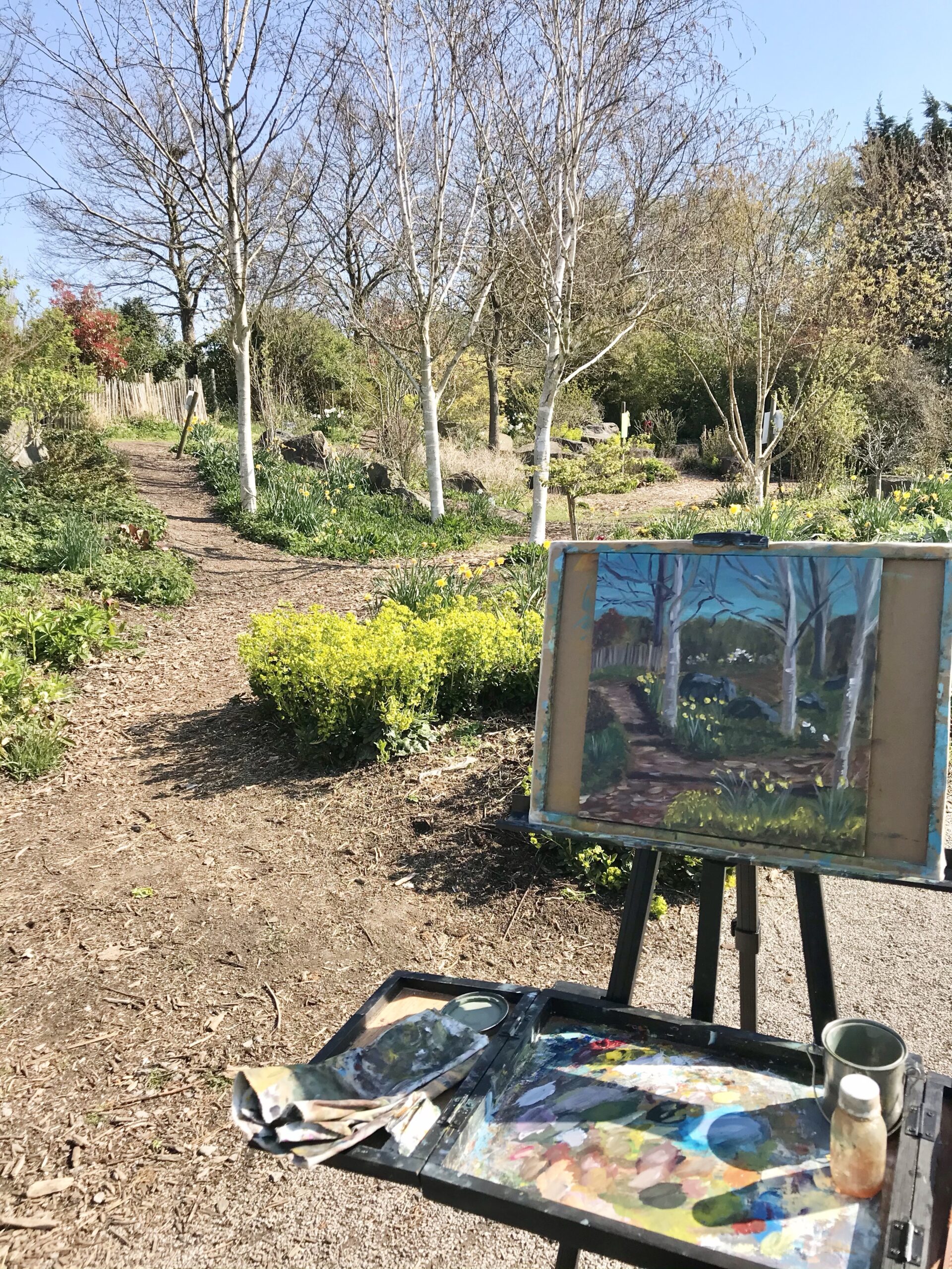 "The beginning of spring" painting behind the scenes